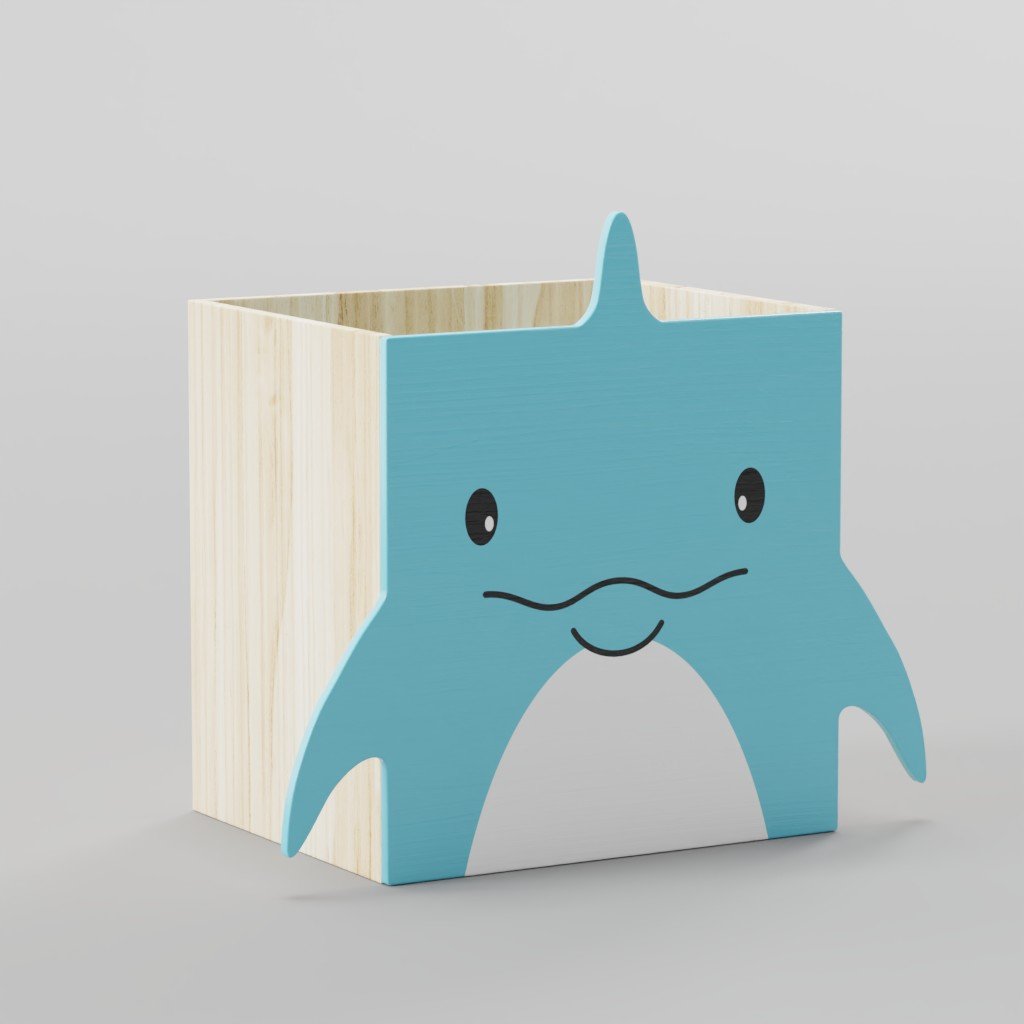 Animalbox - Dolphin Storage Box | Decoration Sets models | BlenderKit