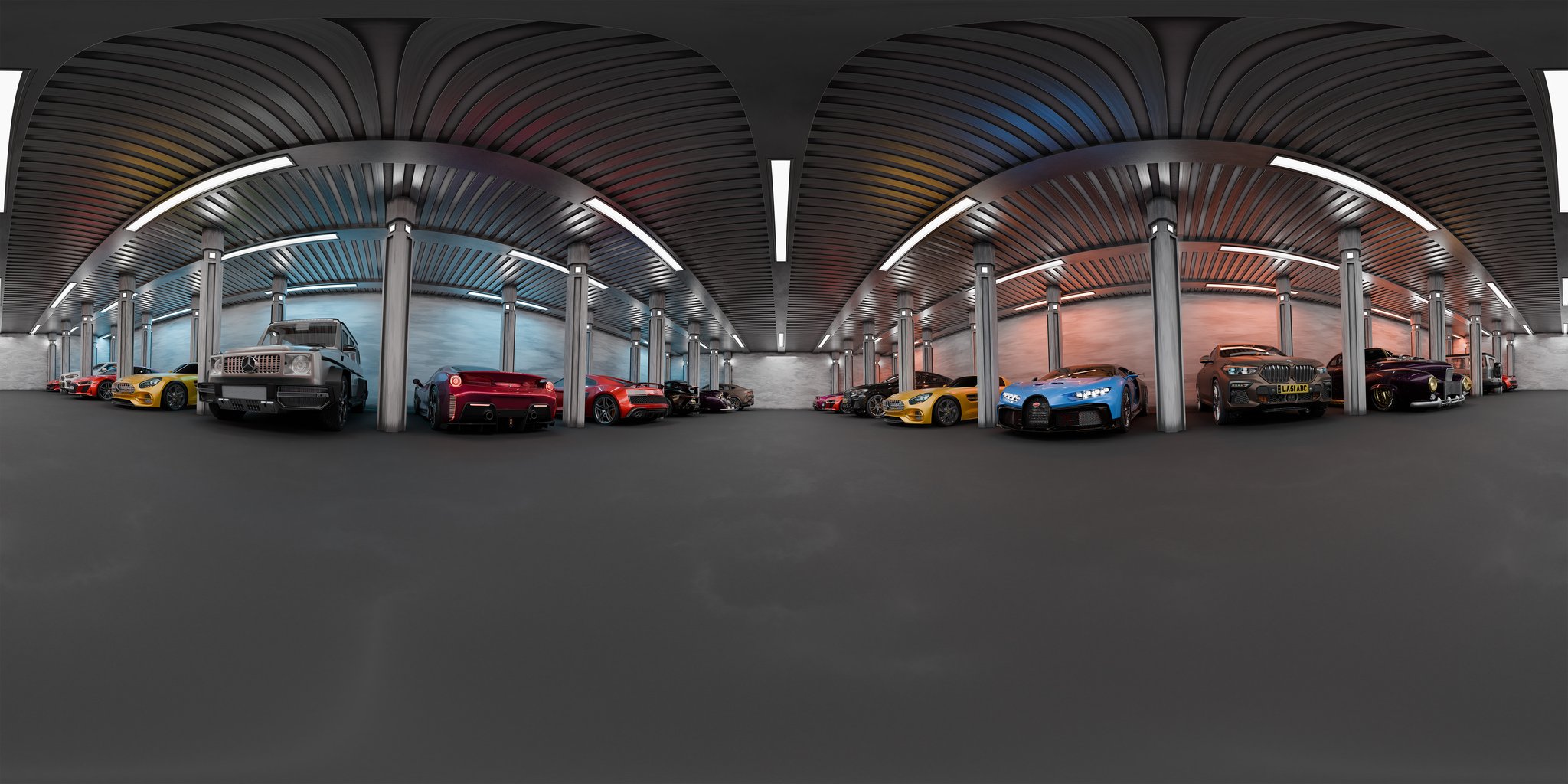 Luxury Car Garage HDRI Scene | Public HDRis | BlenderKit