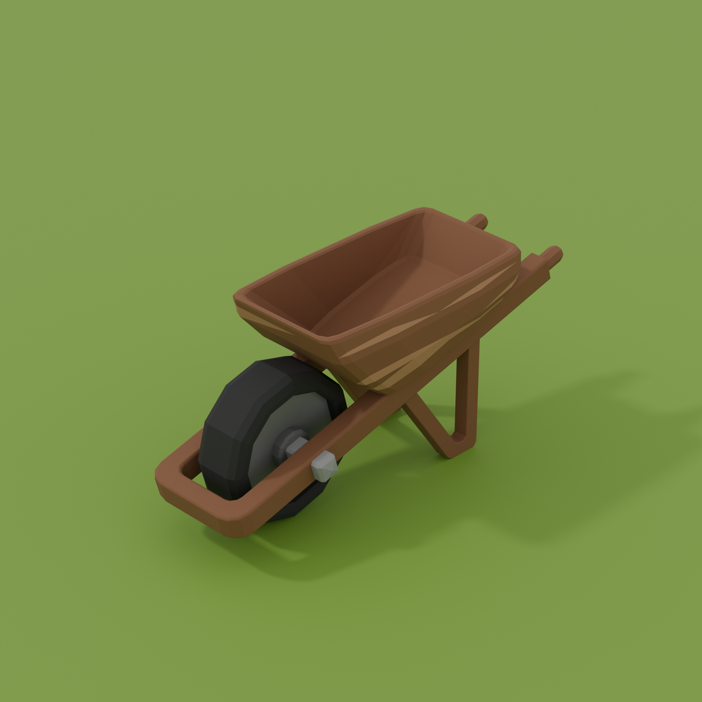 Low Poly Wheelbarrow | Miscellaneous models | BlenderKit