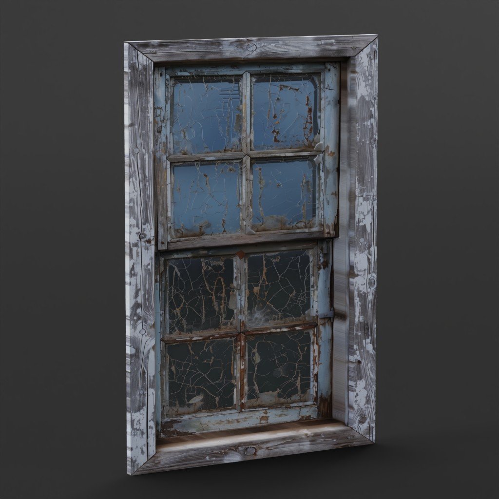 Old window - T - 59 | Windows models | BlenderKit