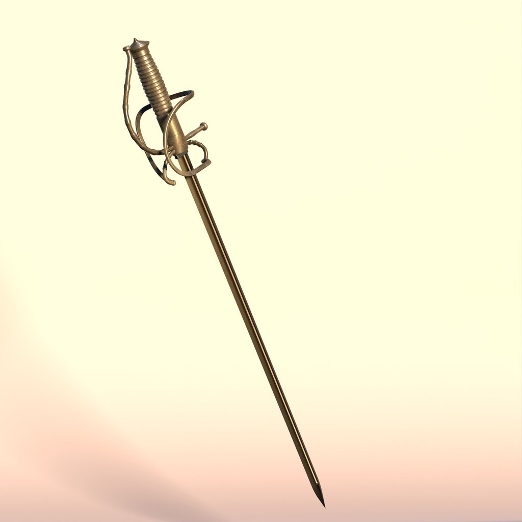 Antique Spanish sword | Historical Weapons models | BlenderKit