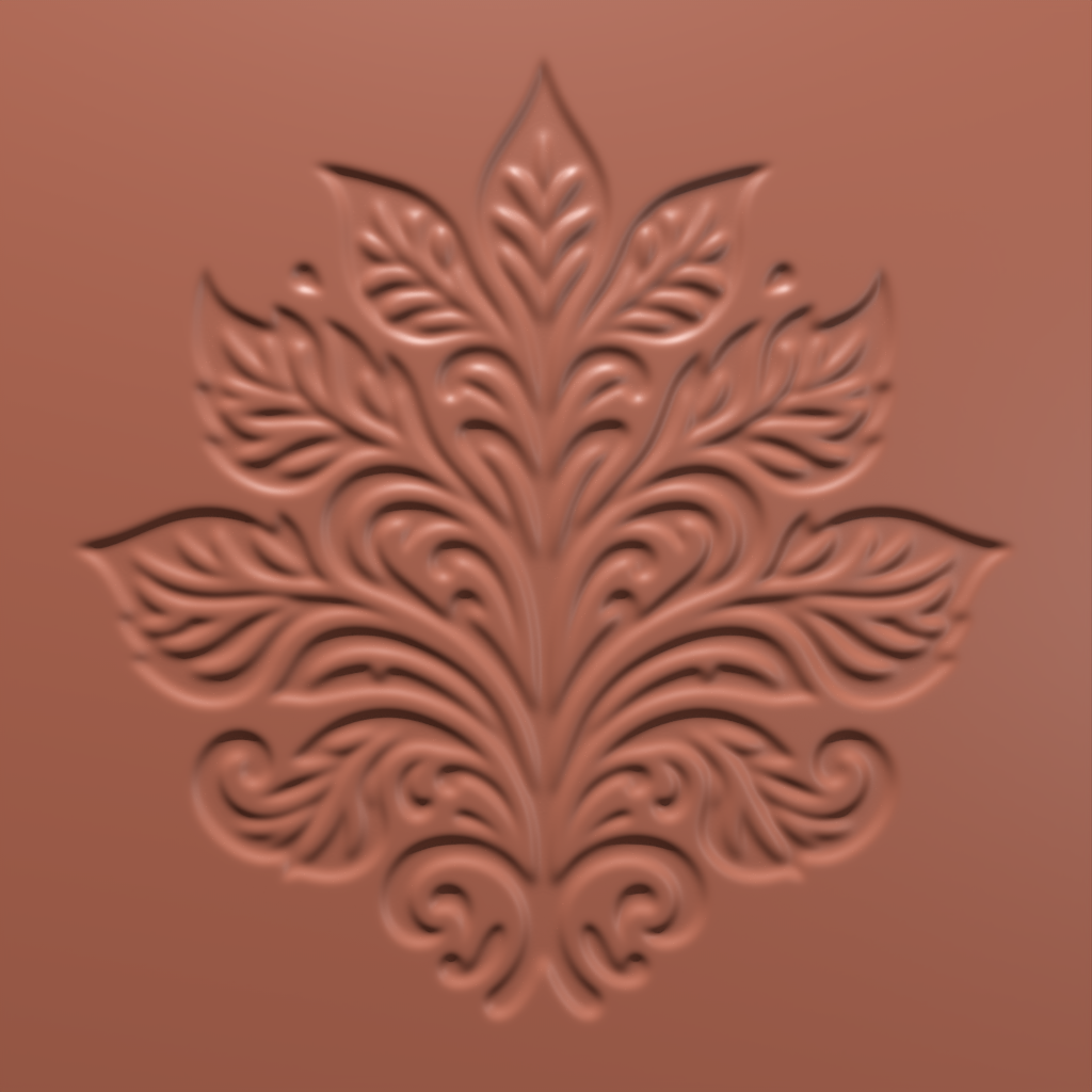 Decorative Filigree Leaf Three | FREE geometric brushes | BlenderKit