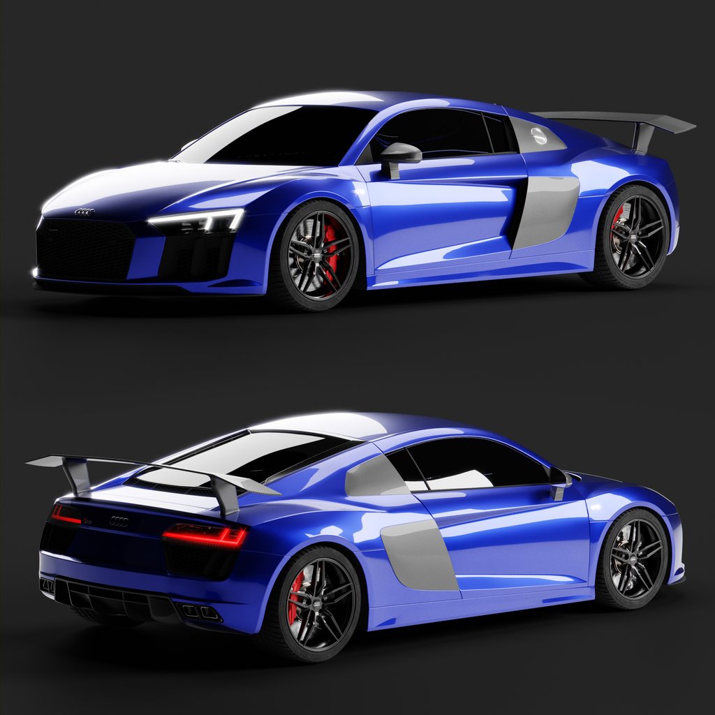 2017 Audi R8 V10 Plus | FREE Modern Cars models | BlenderKit