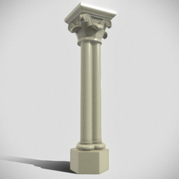 Column Trilobate Volutes | Architectural Structures models | BlenderKit