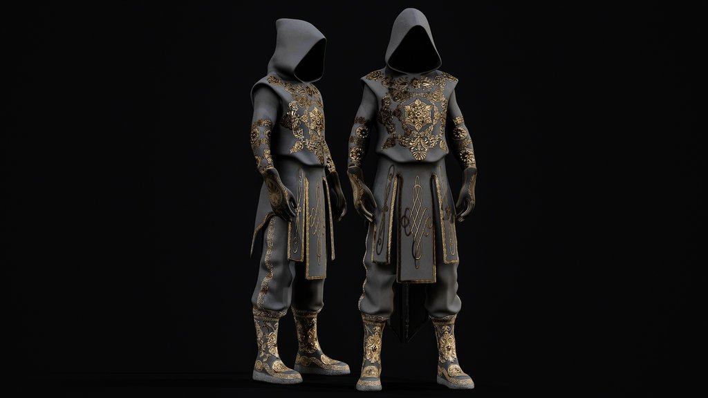 Regal Assassin Outfit. | Man Clothing models | BlenderKit