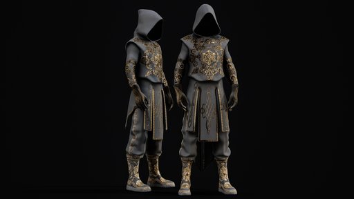 Regal Assassin Outfit. | Man Clothing models | BlenderKit