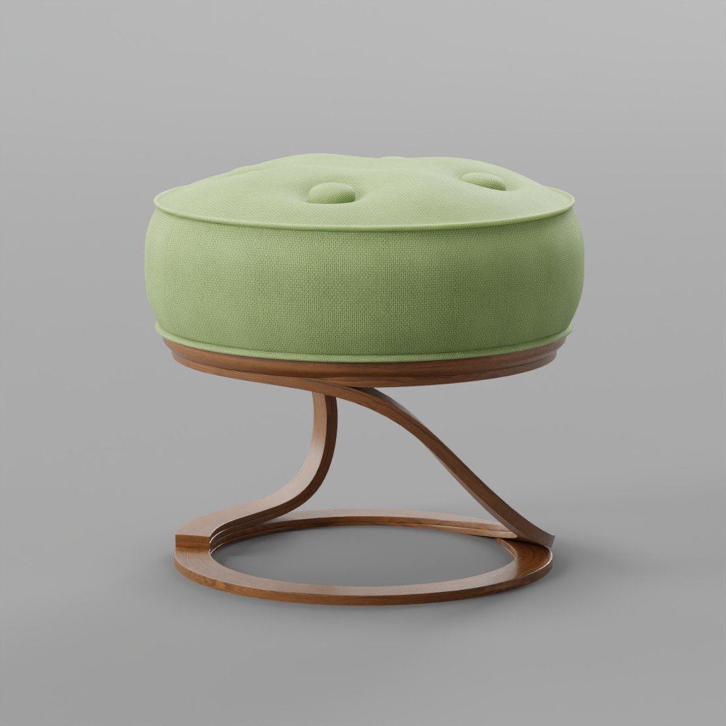 Spiral pouf | Poufs models | BlenderKit