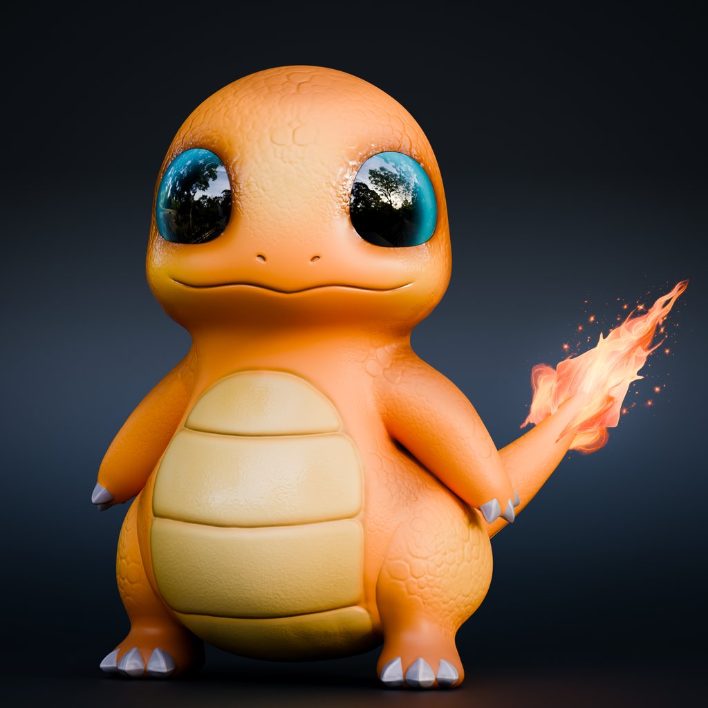 Charmander Pokemon (Rigged) | FREE Monsters & Creatures models | BlenderKit
