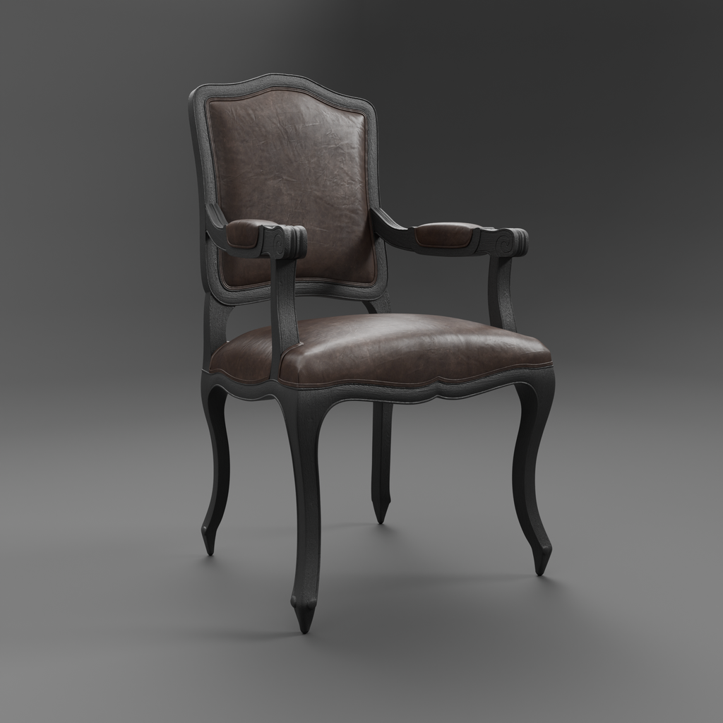 Vintage French Camelback Armchair | Sitting Chairs models | BlenderKit