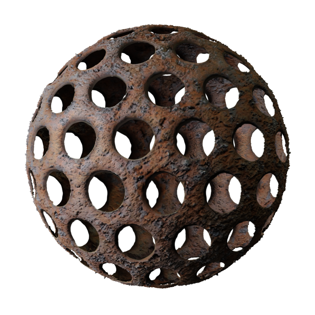 RustyMetal Sheet with holes | FREE metal materials | BlenderKit