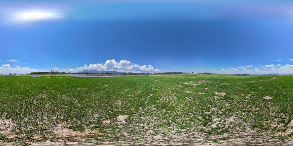 Green grass cloud bluesky | Nature HDRis | BlenderKit