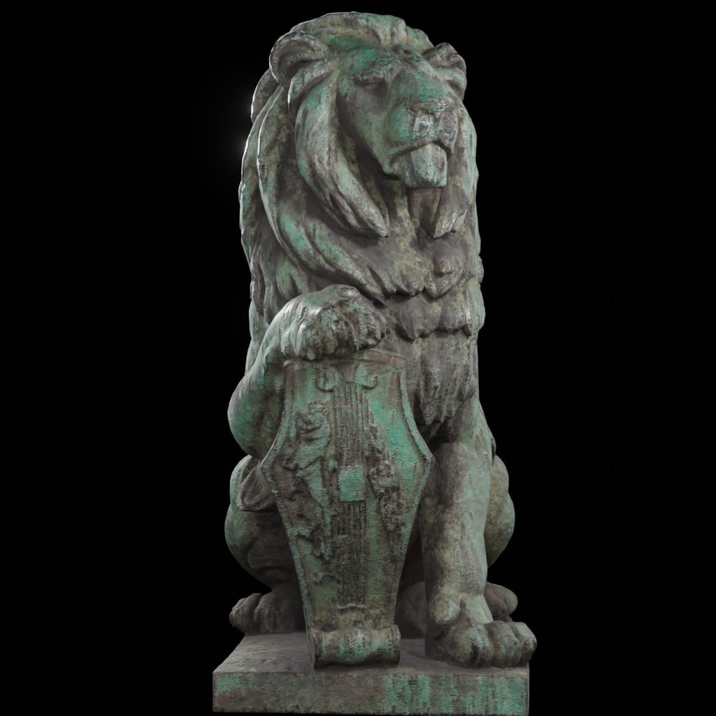 BlenderKit | Download the Vs Lion sculpture model