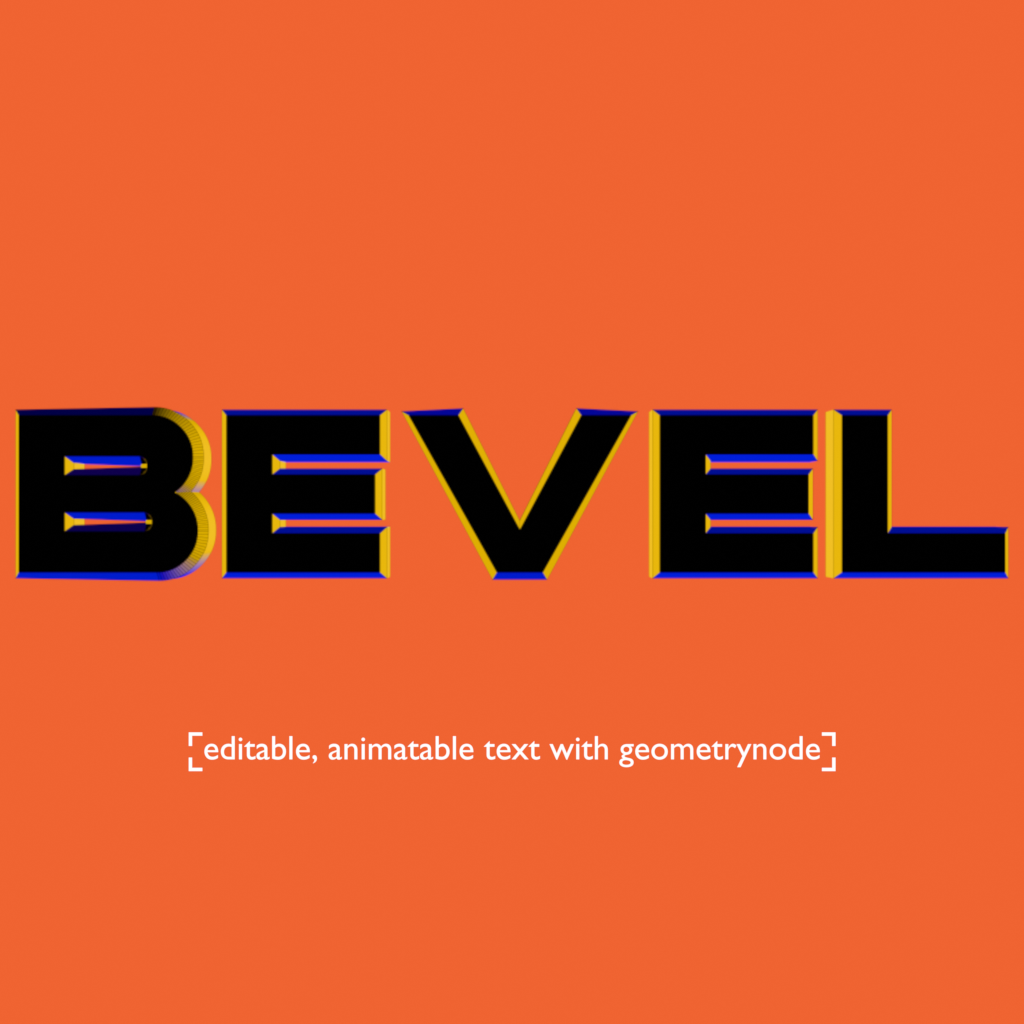 Modern 3D Bevel Typography | Typography scenes | BlenderKit