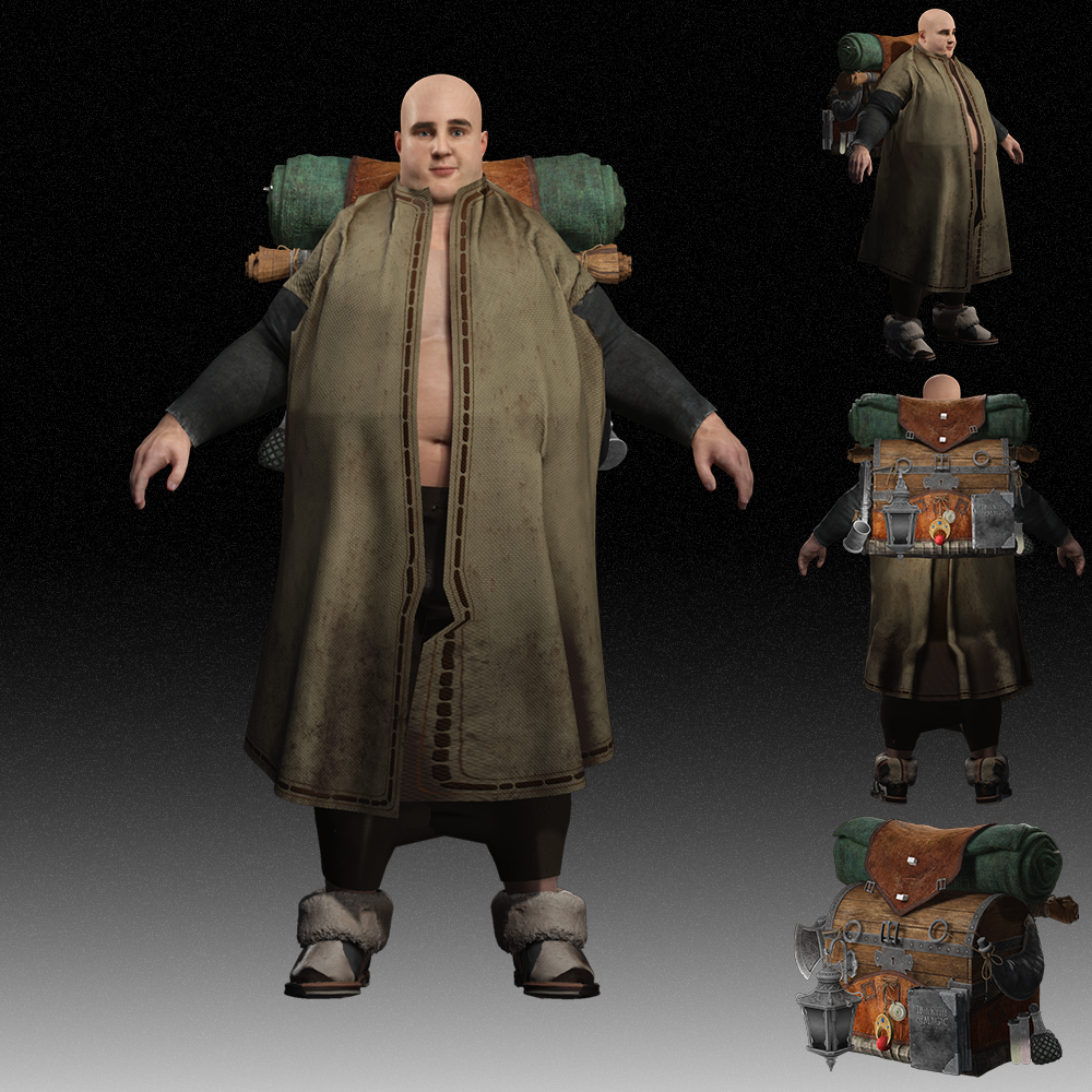 Medieval Merchant | Full Human Bodies models | BlenderKit