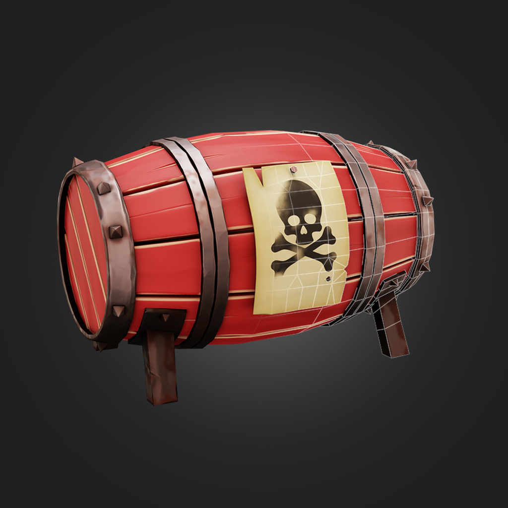 Stylized Explosive Barrel | Historical Weapons models | BlenderKit