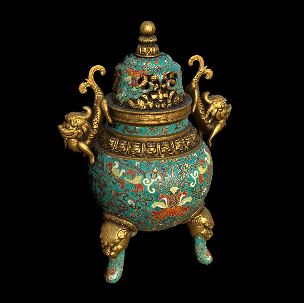 Chinese Tripod Censer-Freepoly.org | FREE Industrial models | BlenderKit