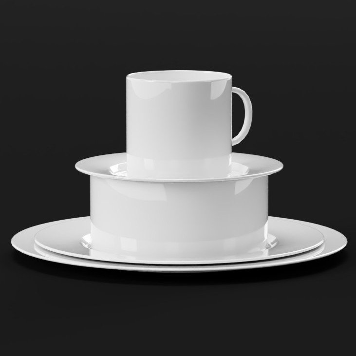 Plates and Cup Decoration Set | FREE Decoration Sets models | BlenderKit
