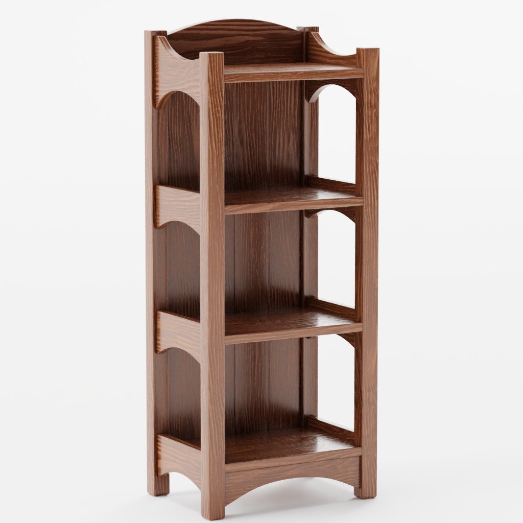 Wooden magazine stand | Bookcases models | BlenderKit