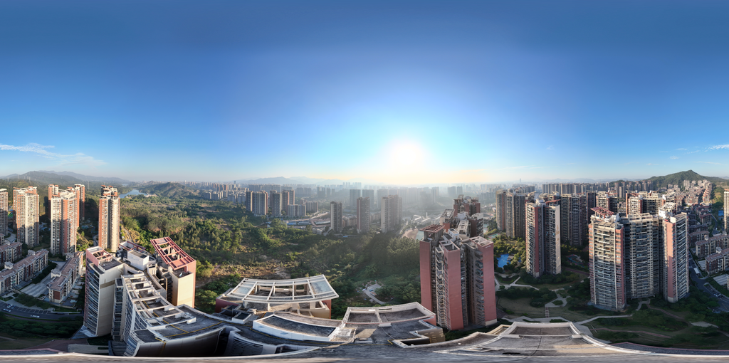 Highsky building clouds bluesky | Urban Elements HDRis | BlenderKit
