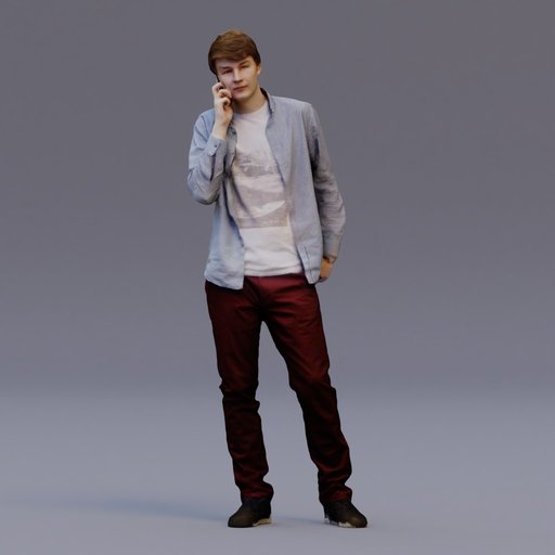 3D soul - standing young man - Kuba | Men models | BlenderKit
