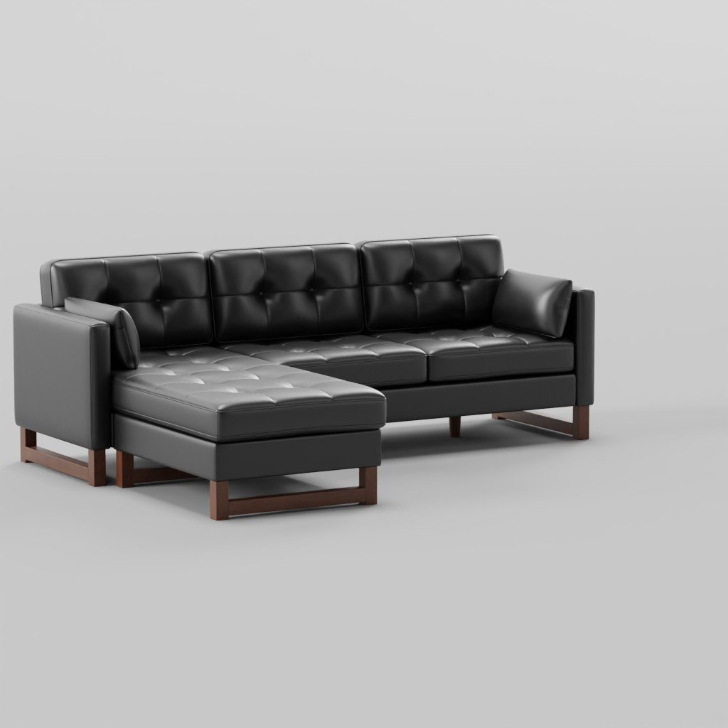 Leather Modular Sectional Sofa | Sofas models | BlenderKit