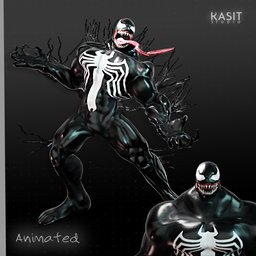 Venom Animated | Fantasy Hero / Heroines models | BlenderKit
