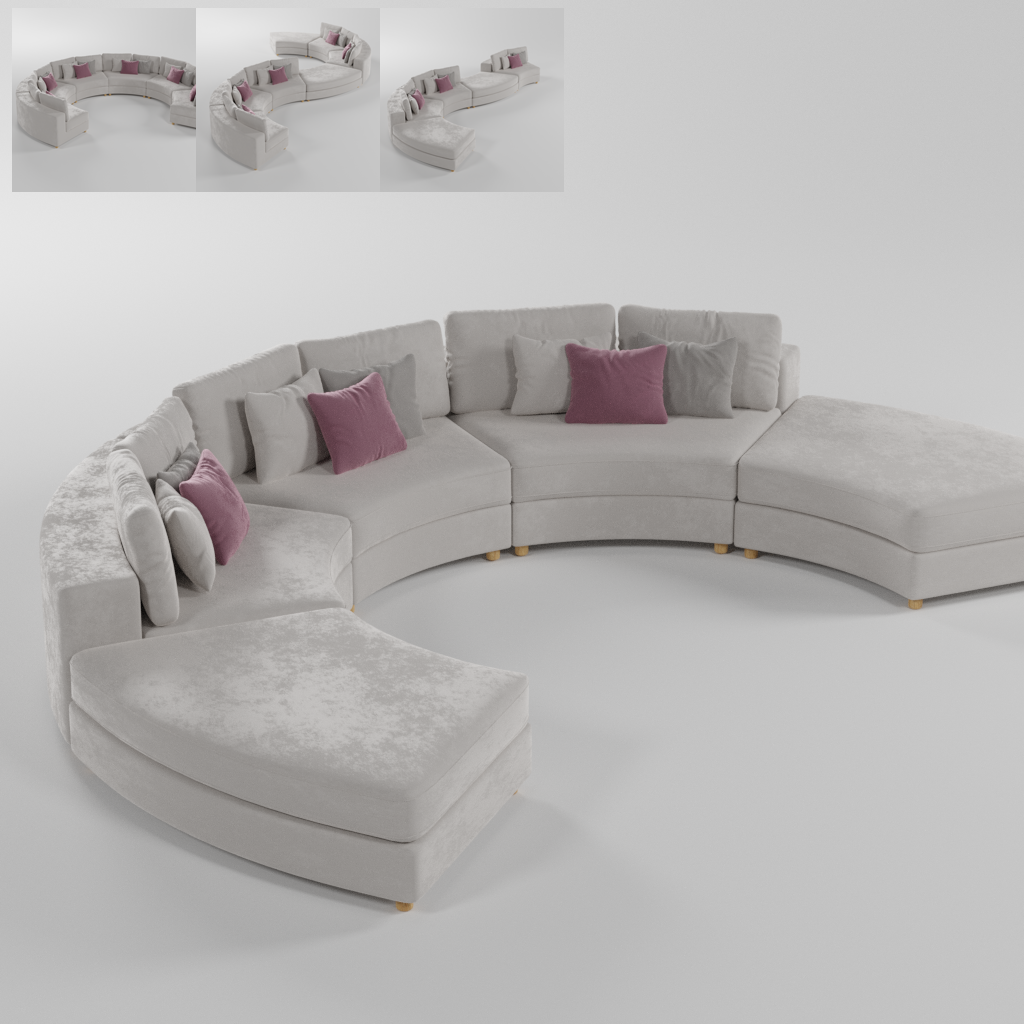Round sofa | Sofas models | BlenderKit