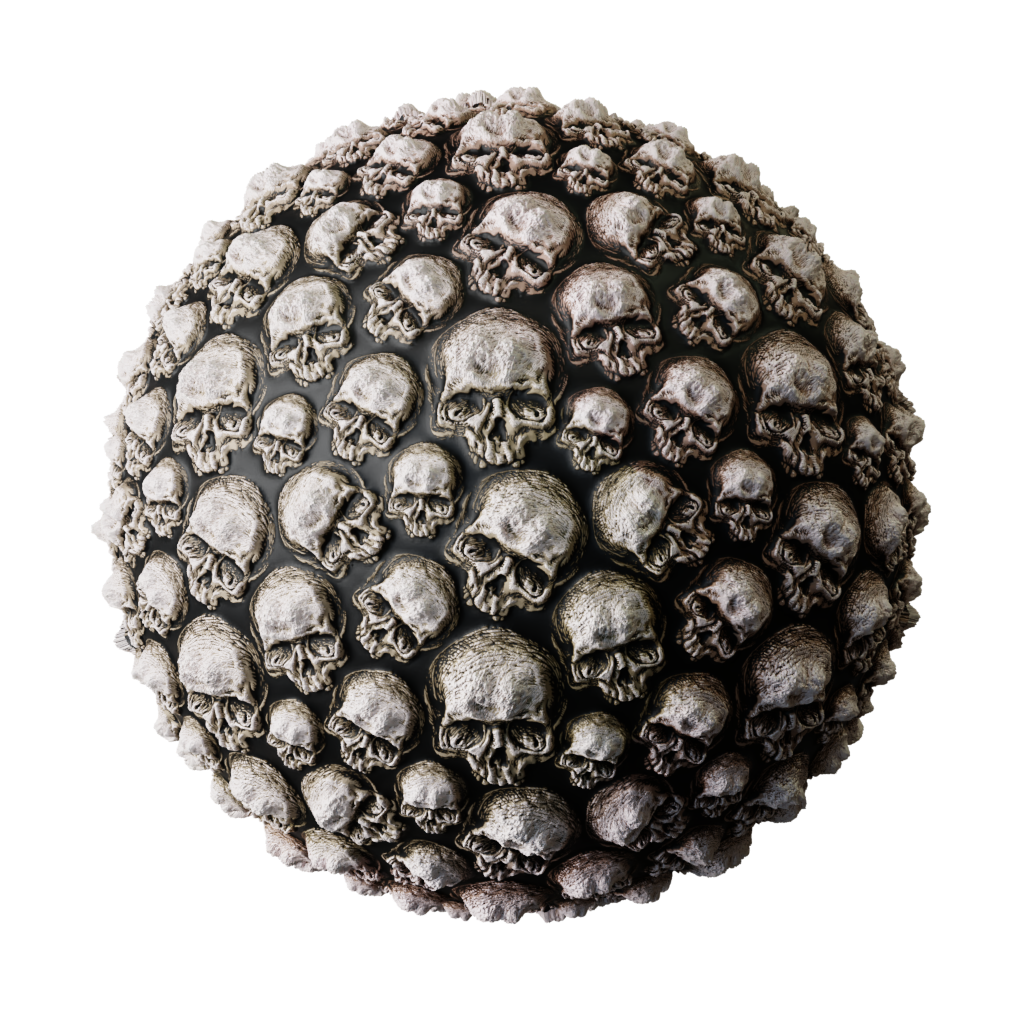 Skulls Graveyard Wall 03 | FREE tiles materials | BlenderKit