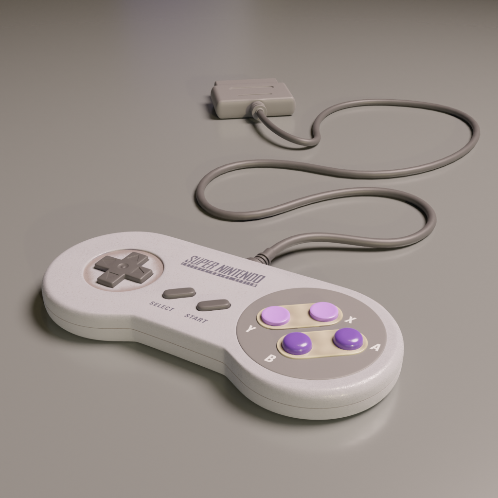 SNES Control | Miscellaneous models | BlenderKit