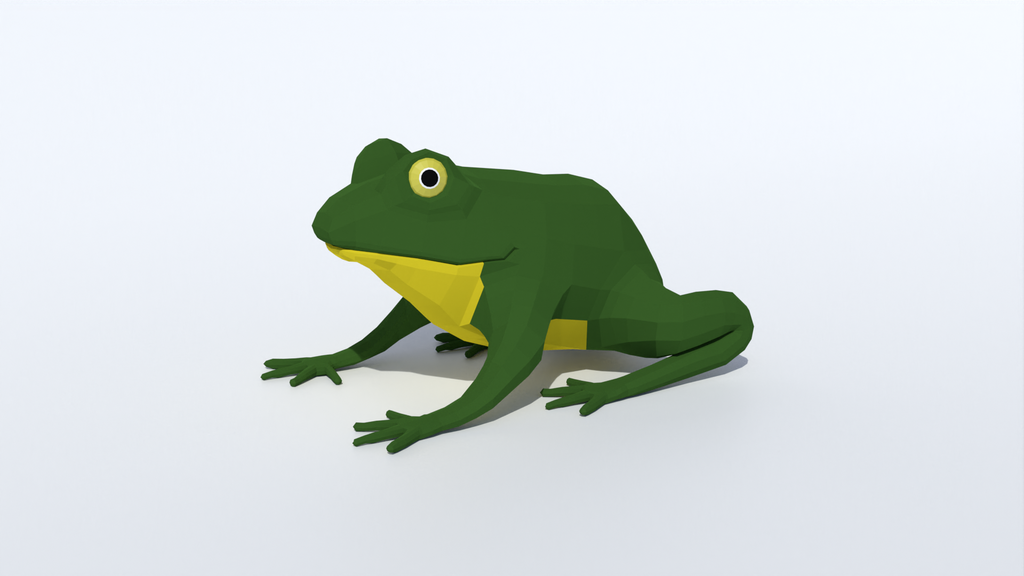 Low Poly Frog | Animals models | BlenderKit