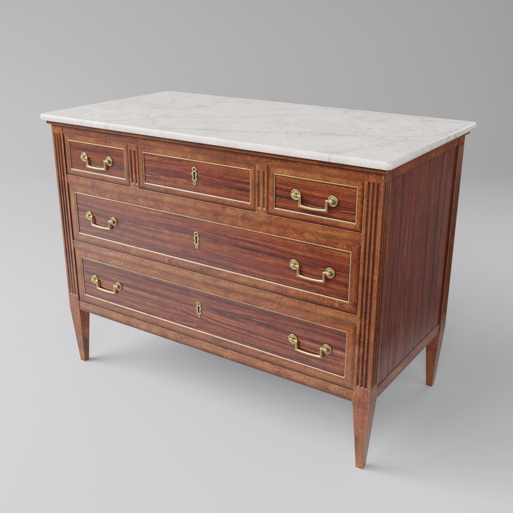 Neoclassical Drawers Chest | Sideboard & Drawers models | BlenderKit