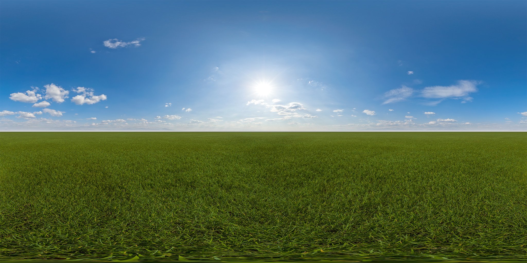 Green grass cloudy blue sky pure sky | Landscapes HDRis | BlenderKit