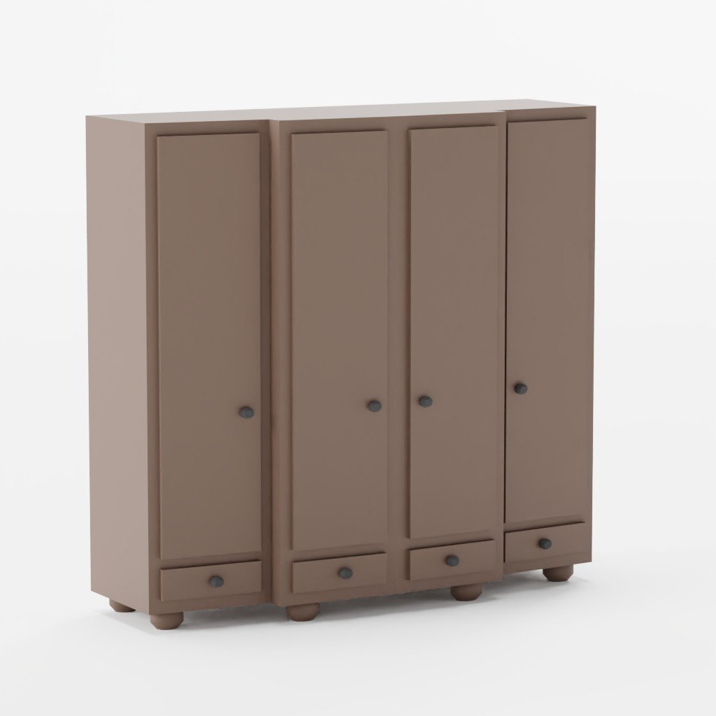 Wardrobe - LowPoly | Wardrobes models | BlenderKit
