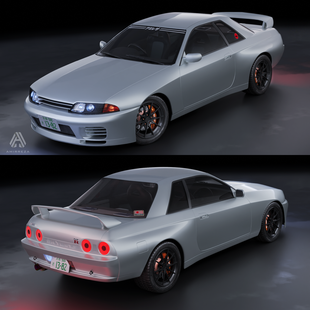 Nissan skyline GTR R32 | Modern Cars models | BlenderKit