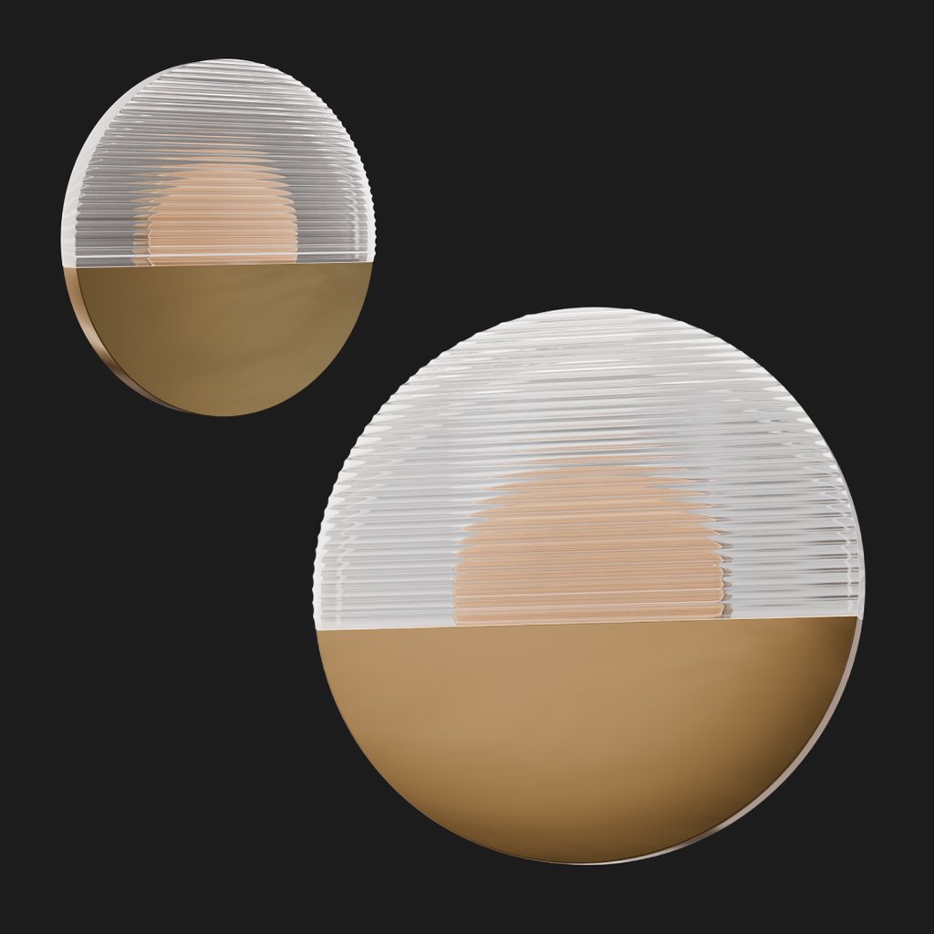 BlenderKit | Download the Crescent Wall Sconce model