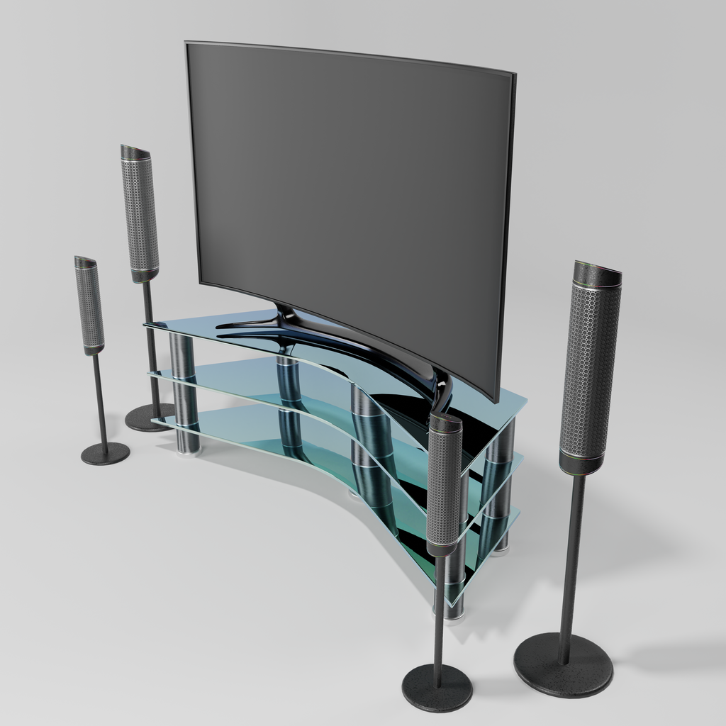 50' TV Full Set | FREE Video devices models | BlenderKit