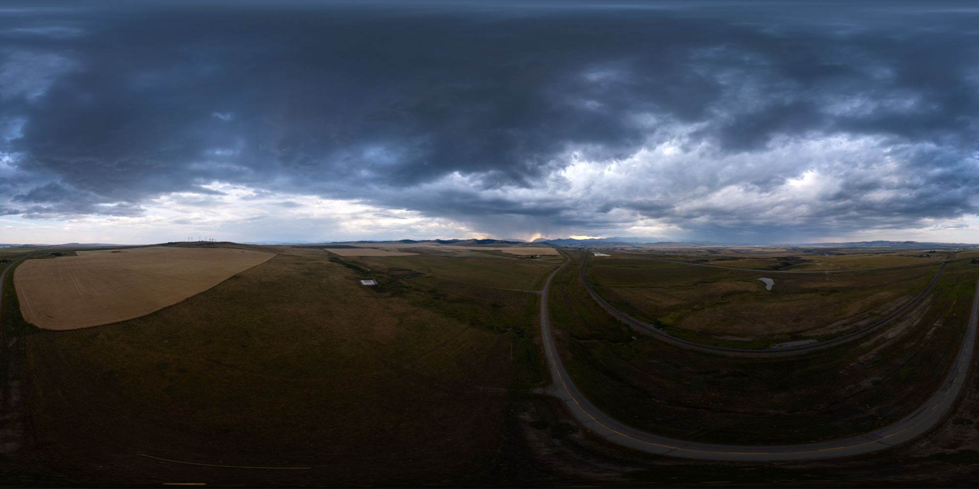 Stormy Weather over Country Side | Nature HDRis | BlenderKit