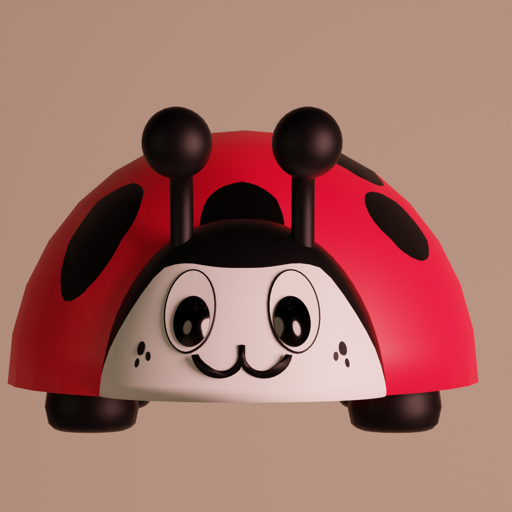 Ladybug Red Cube animal | Insects models | BlenderKit