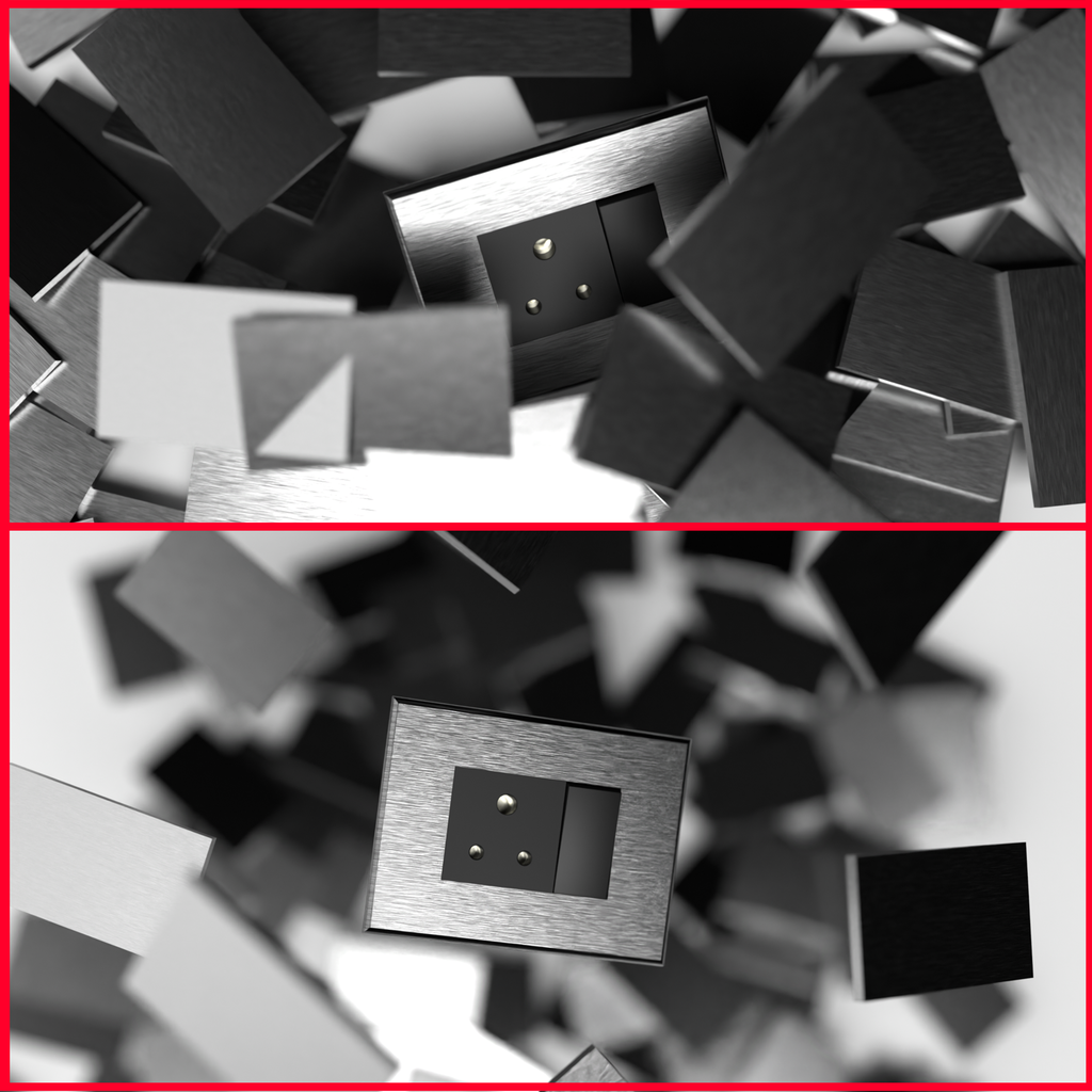 Metal modular plates creative shot | Mockup scenes | BlenderKit