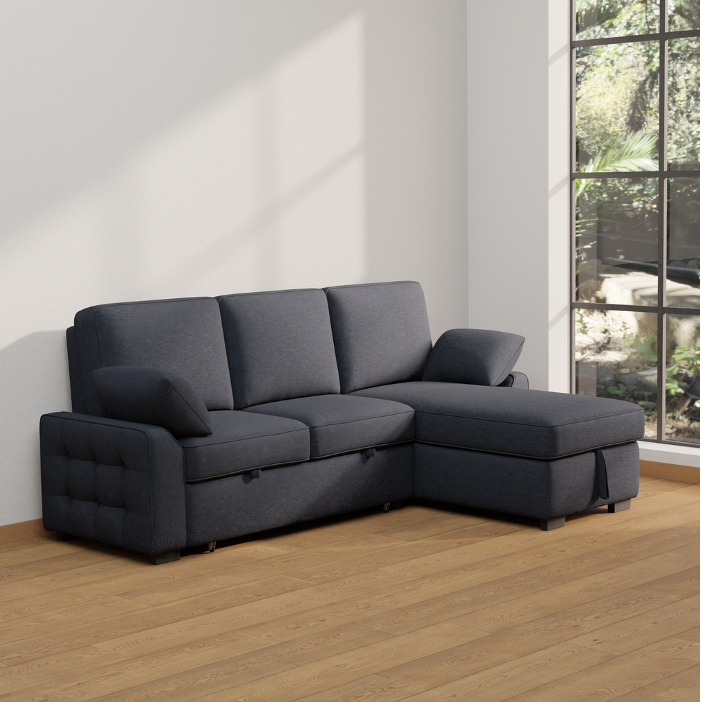 BlenderKit | Download the Modern L-Shape Convertible Sofa model