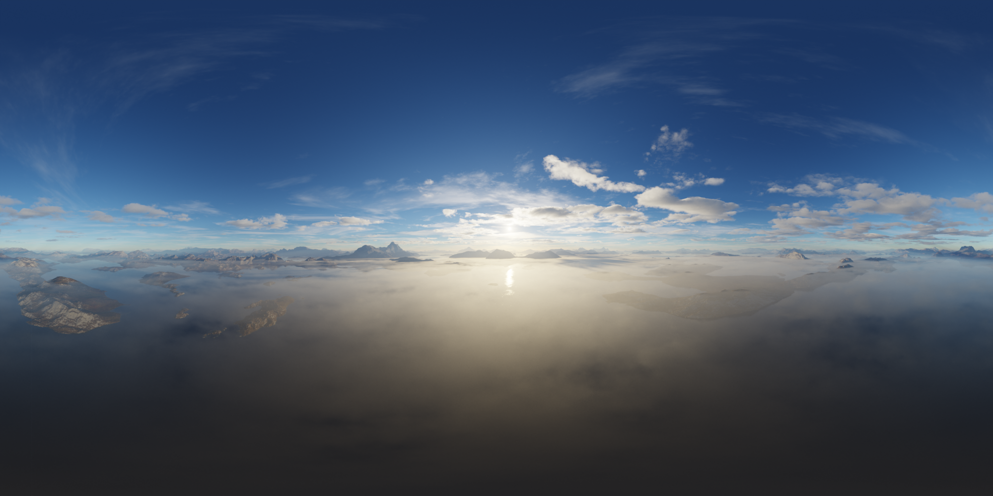 Aerial Mountain Landscape and Clouds | FREE Landscapes HDRis | BlenderKit