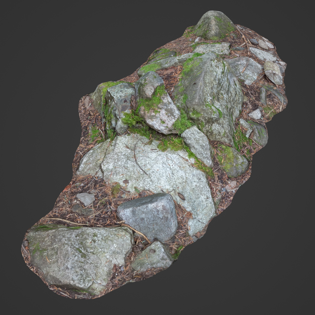 Low Poly Ground Forest Rocks | Environment Elements models | BlenderKit