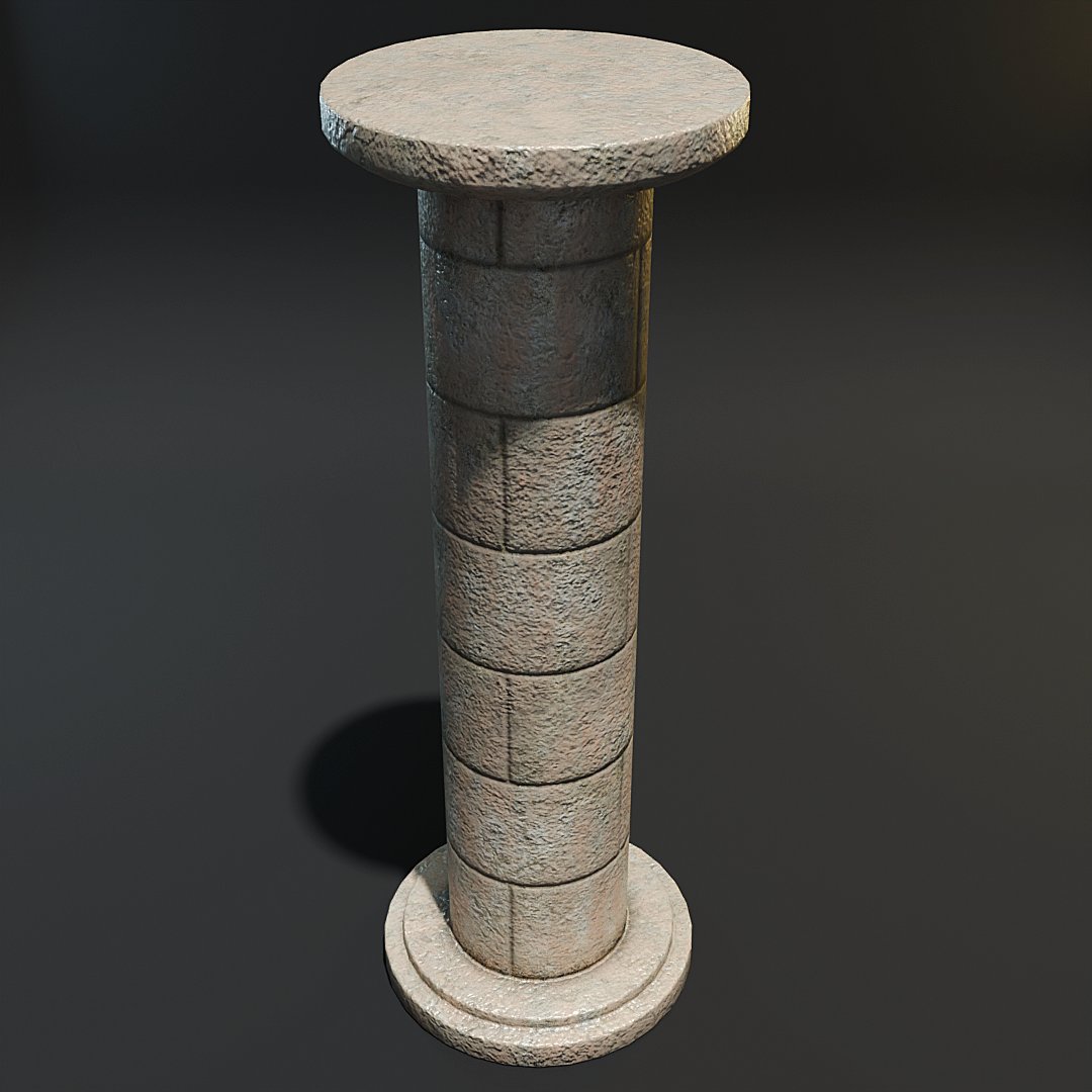 Stone Pillar Basic | Architectural Structures models | BlenderKit