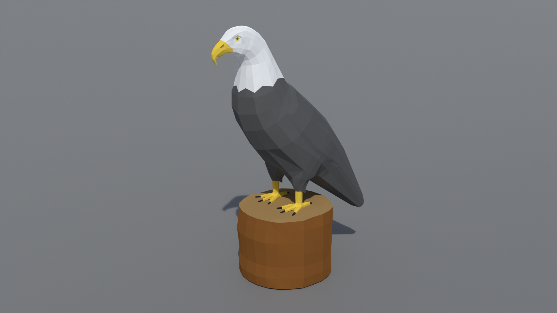 Low Poly Bald Eagle | Birds models | BlenderKit