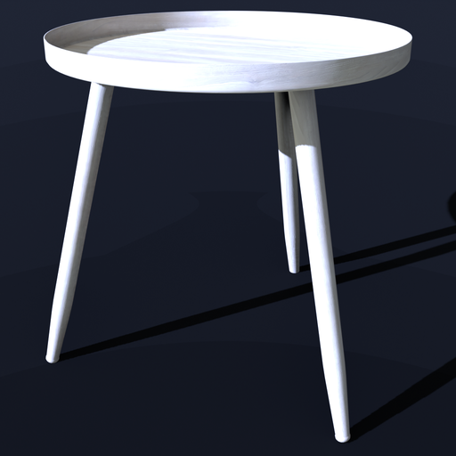 Wooden Round Mini Table | Tables models | BlenderKit