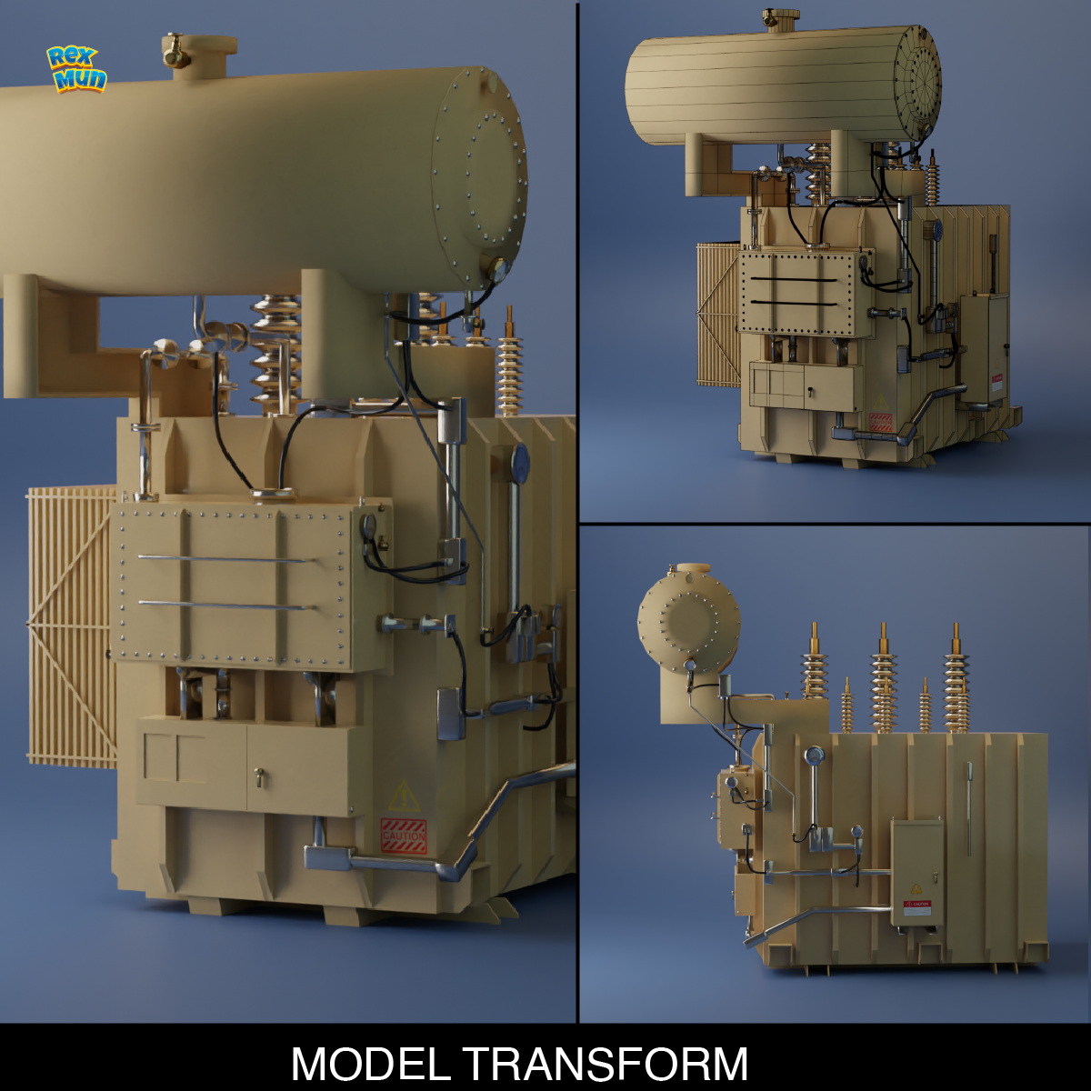 Half Power Transform | Industrial Equipment models | BlenderKit