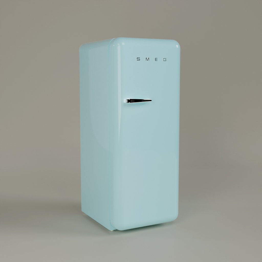 50's style fridge | Kitchen Appliances models | BlenderKit