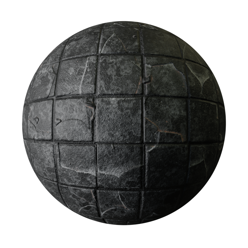 Broken Black Tiles FREE 3D Tiles Materials BlenderKit broken-black-tiles-free-3d-tiles-materials-blenderkit