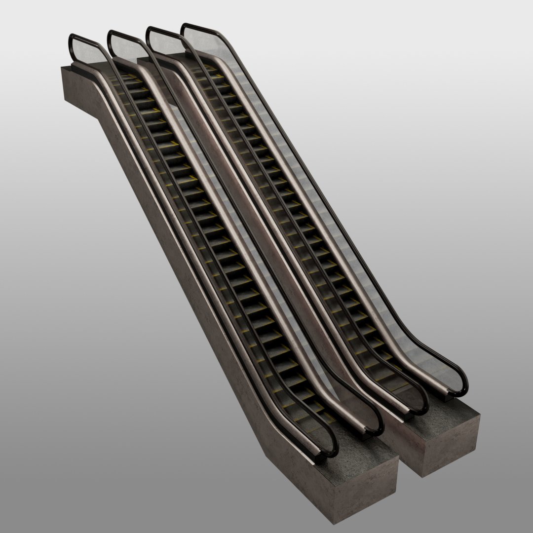 Escalator | Stairs models | BlenderKit