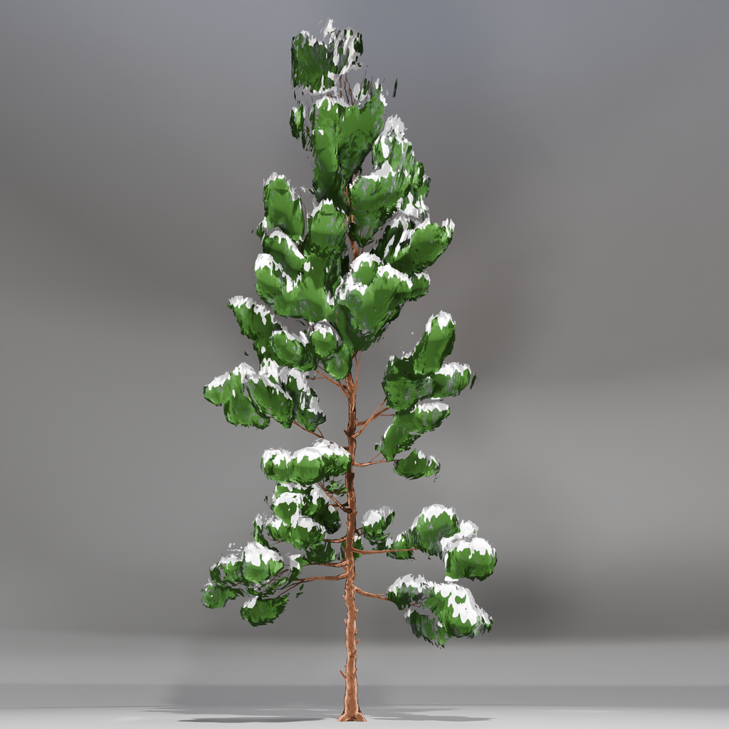 Snow Pine Toon Tree | Trees models | BlenderKit